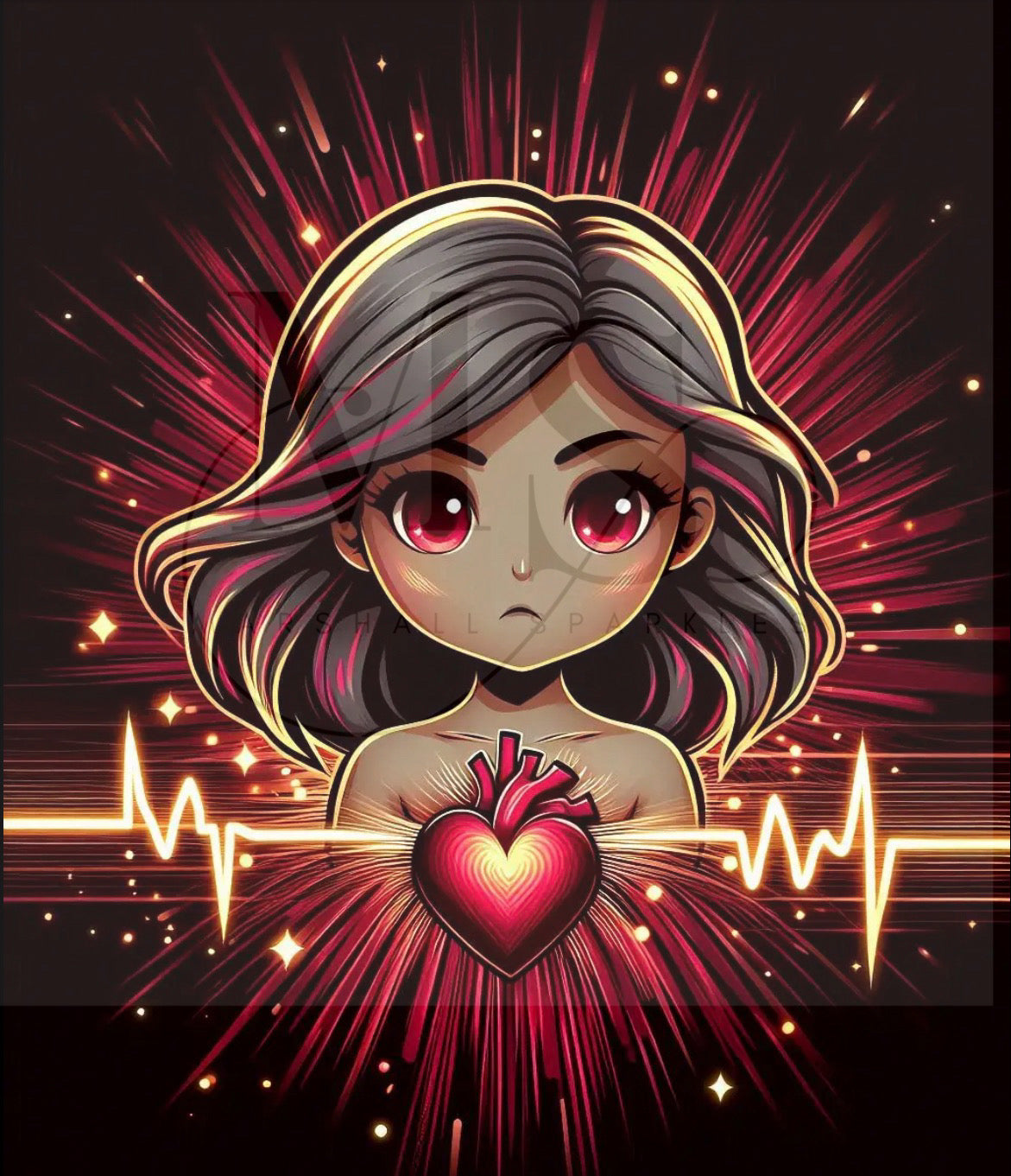 Heart Attack Warrior © 60x70 – Marshall Sparkles